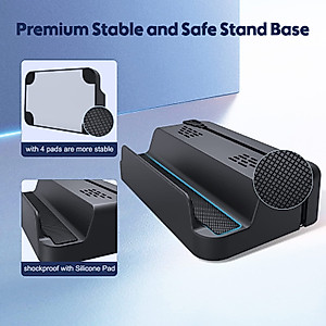 Charging Dock for Steam Deck Stand, NEWENMO Non-slip Base Station for Steam Deck Dock, 3-in-1 ONLY Charging Portable for Steam Deck Accessories, Stand for Valve Steam Deck Handheld for Gaming