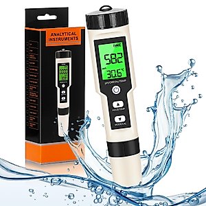 Hydrogen Water Tester 4 in 1 PH,H2,ORP&Temp,pH Meter ORP Meter Hydrogen Tester for Water with ATC & Backlight,Accurate Hydrogen Water ppb/ppm Meter,Water Testing Kits for Drinking Water Quality
