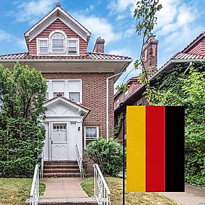 Pretty_jessie Germany Flag German Garden Flags 12x18 Double-Sided Small Burlap Yard Flag Decorations for Outdoors(Germany)