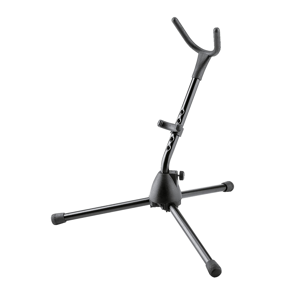 K&M König & Meyer Saxophone Tripod Stand 14300.000.55 | Stable Secure Adjustable/Folding Stand For Eb Alto /Bb Tenor Sax | Lightweight & Compact | Flex Upper Support | Made in Germany | Black