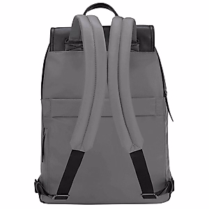 Targus Newport Drawstring Travel and Commute Backpack, Sleek Professional Design with Water-Repellent Nylon, Magnetic Secure Closure, Protective Sleeve fits 15-Inch Laptop, Gray (TSB96404GL)