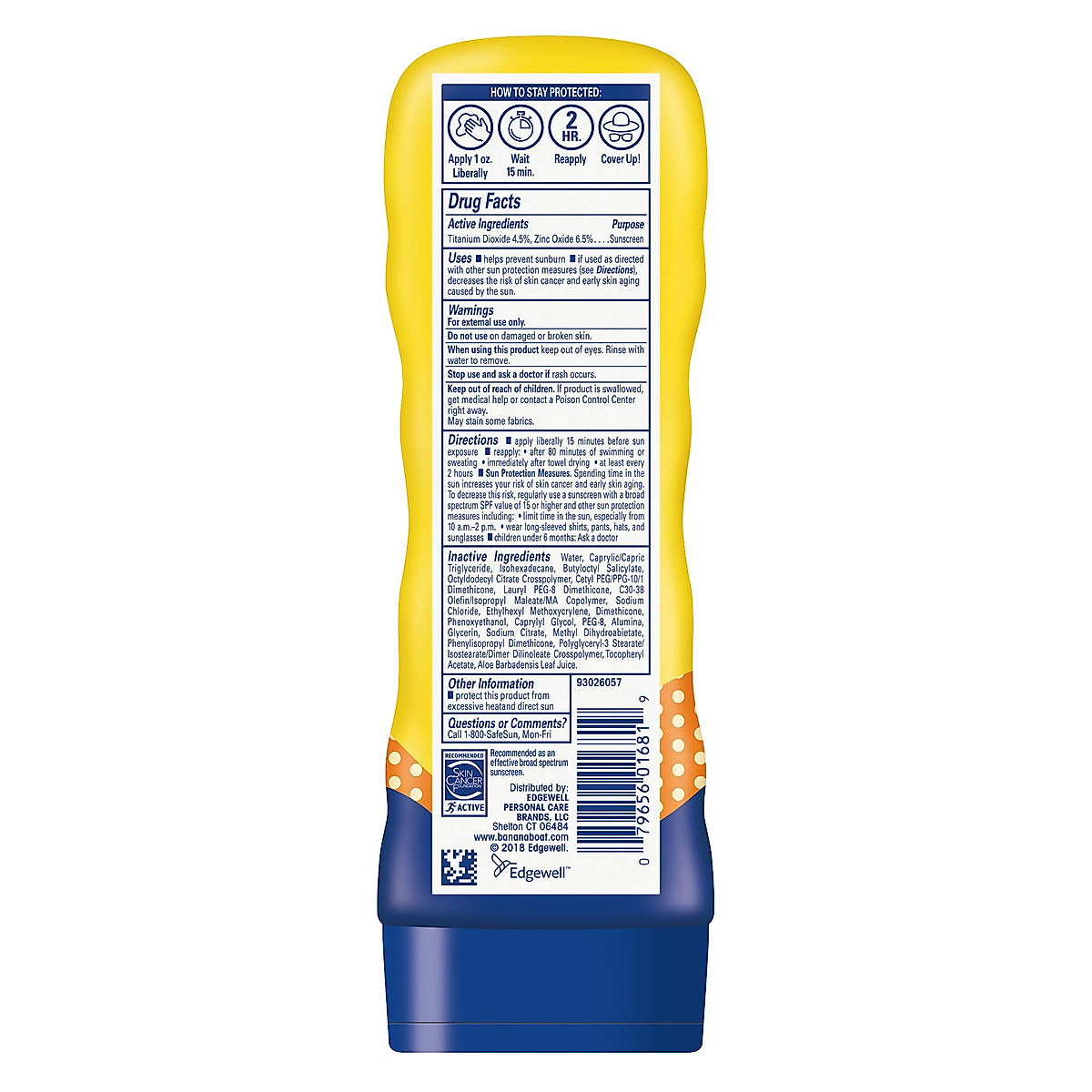 Banana Boat Kids Sport Sunscreen Lotion SPF 50 Twin Pack | Tear Free Sunscreen for Kids, Childrens Sunscreen, Kids Sunblock, Lotion Sunscreen, Oxybenzone Free Sunscreen SPF 50, 6oz each