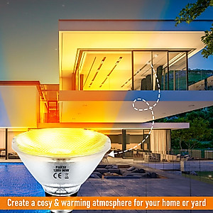 Jaenmsa PAR38 Halogen Flood Light Bulbs 90W 120V, 4Pcs Halogen PAR38 90W Light Bulbs Dimmable with E26 Base, 2800K Warm White, 1600 Lumens for Indoor and Outdoor