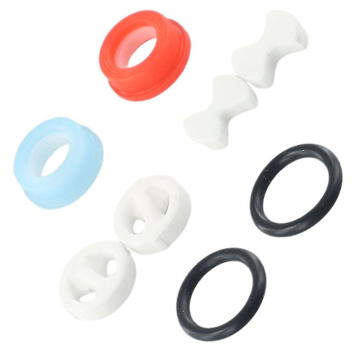 8 Pcs Pleochroic Faucet Washers Ceramic Disc Cartridges Silicon Washer Insert Turn Replacement for Valve Tap Faucet Parts