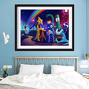 AIBOERL Diamond Painting Kits, Rainbow Diamond Art Kit for Adults, DIY 5D Friends Diamond Dots Full Drill Round Crafts for Home Wall Decor (15.8 * 11.8 inch)