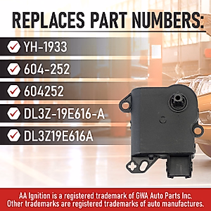 HVAC Blend Door Actuator Replaces 604-252, YH1933, DL3Z-19E616-A, Compatible with Ford and Lincoln Vehicles - Flex 2009, F150 2009-2014, Expedition and Navigator 09-16 - Air Door Motor