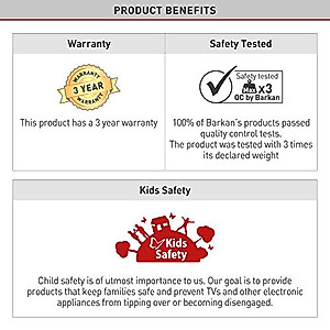 Barkan Tabletop TV Mount, 29-58 inch Swivel & Tilt Flat/Curved TV Stand Base, Holds Up to 55 lbs, Patented, Tempered Glass, 3 Year Warranty, Fits LED OLED LCD, Black (S320.B)