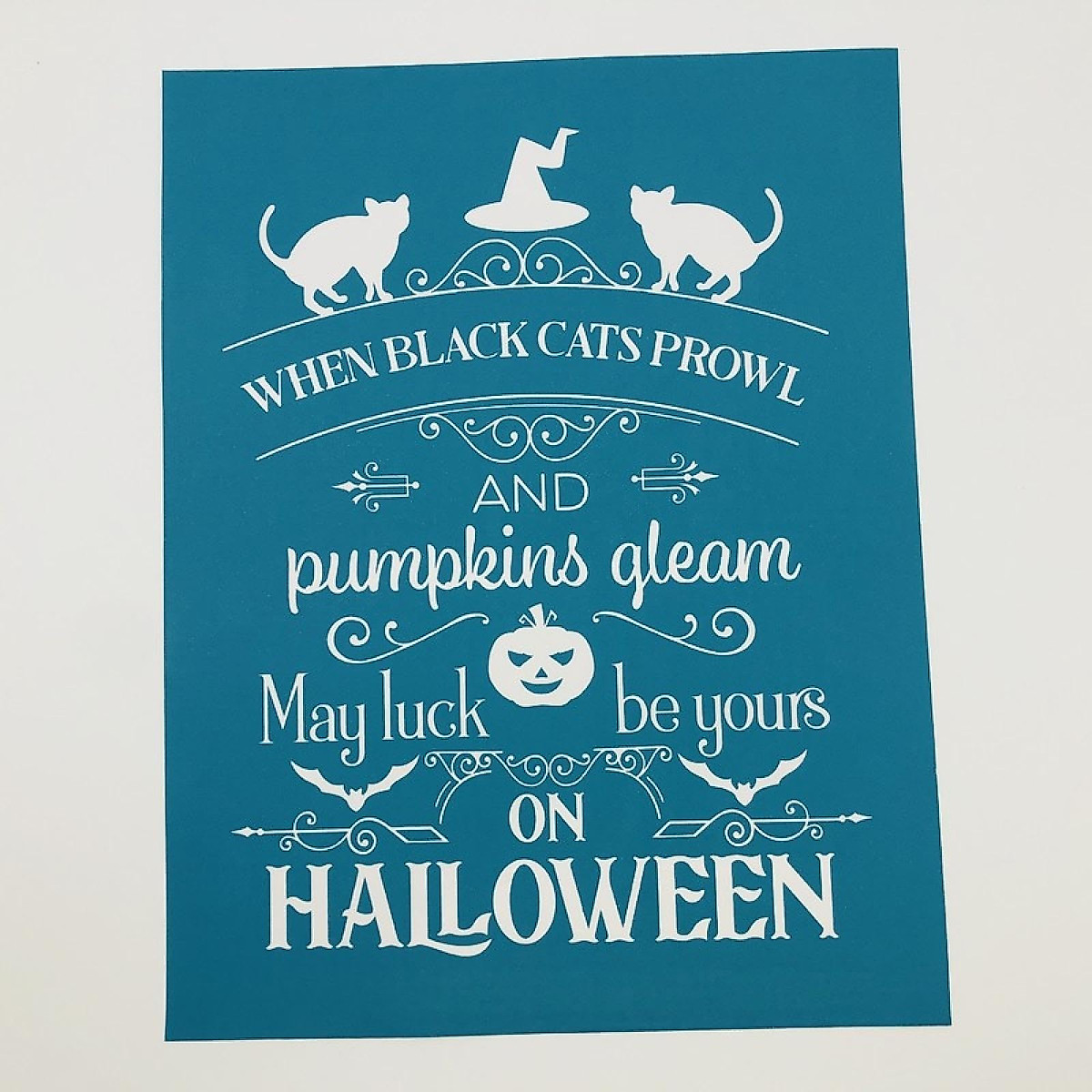 MANGOUSONG Screen Printing Kit,22x28cm Halloween Theme Mesh Screen Stencils Self-Adhesive Silk Screen Printing Stencil for Canvas Bag