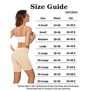 POKARLA 4 Pack Women's Cotton Underwear Boxer Shorts Anti Chafing Bike Shorts Boyshorts Panties Regular & Plus Size(Small)