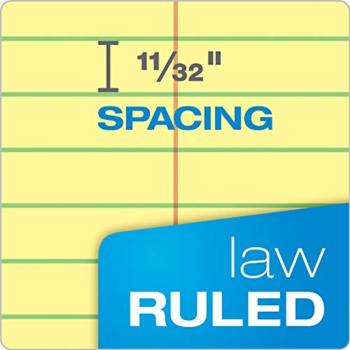 TOPS 63394 Double Docket Pad, Extra Stiff Back, 8 1/2 x 11 3/4, Canary, 100 Sheets