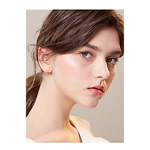 Golden Star Crescent Moon Stud Earrings S925 Silver Clear CZ Sun Ear Studs Piercing Earring Set for Women Girls