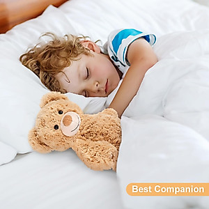 SuzziPals Teddy Bear Stuffed Animals, Microwavable Stuffed Animal Heating Pads for Heat Therapy, Stress Relief Toy for Anxiety, Cuddle, Companion, Bear Plush Gifts for Girls Boys Adults