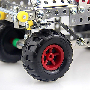 IRON COMMANDER STEM Jeep Building Toy Kit - Erector Set Model Kit, Metal Building Set, Steam Education Toy for Boys & Girls Age 8 and Up - 251 Parts