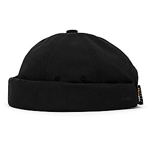 UNDERCONTROL Brimless Trawler Durable Cordura Leon Hat Outdoor Waterproof No Visor Docker Skull Cap Unisex (Black)