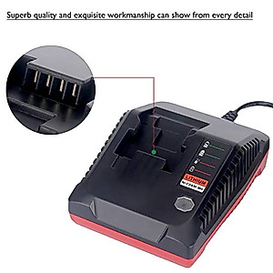 18-Volt Multi-Chemistry Battery Charger for Porter Cable PCXMVC Lithium Ion & NiCad NiMh Slide PC18B PC18B-2 PC18BL PC18BLX PCC489N Cordless Power Tool Battery