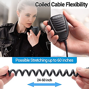 BAOFENG Original UV-5R Mic for Two Way Radio Shoulder Handheld Speaker Mic with Hand Pull Rope UV-5R Accessories with Mic UV-5R UV-5R Plus UV-82 UV-82hp UV-S9 BF-F8HP etc