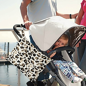 visesunny Leopard Cheetah Skin Tie Dye Pattern 2Pcs Wet Bag with Zippered Pockets Washable Reusable Roomy for Travel,Beach,Pool,Daycare,Stroller,Diapers,Dirty Gym Clothes, Wet Swimsuits, Toiletries