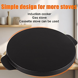 CUKOR Cast iron Grill Griddle, Grill Pan for Indoor Cooking, Stove Top Griddle for Grilling on gas grill, Round Grill Griddle for Induction Cooktop
