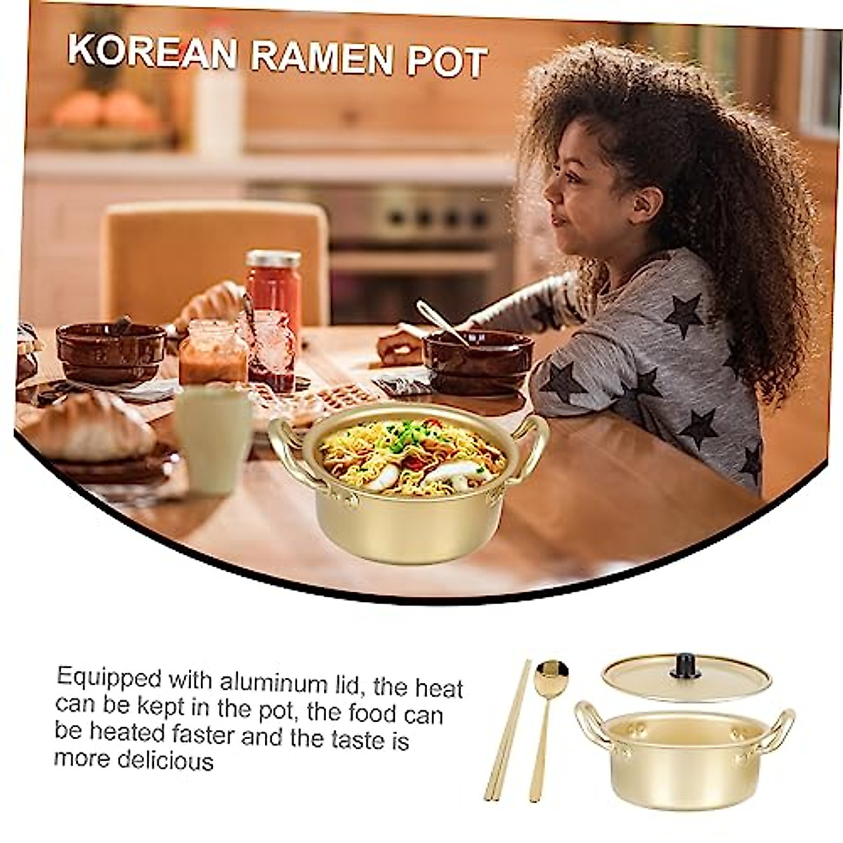 Cabilock 1 Set Korean Ramen Pot Mini Microwave Outdoor Cooking Stove Wine Set Kitchen Supplies Butter Melting Pot Non Stick Stock Pot Portable Cooking Pot Non Stick Pot Instant Noodle Pot