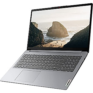 Lenovo Ideapad 1 Laptop, 15.6" HD Screen, AMD Athlon Silver 3050U, 8GB RAM, 256GB PCIe SSD, Webcam, HDMI, Type-C, Wi-Fi 6, Media Card Reader, Windows 11 Home, Cloud Grey (Renewed)