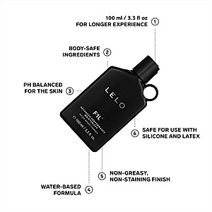 LELO F1L Silky Smooth Water-Based Lubricant, Personal Lubricant Water Based, Personal Lubricants for Privacy, 100 ml / 3.3 fl. oz