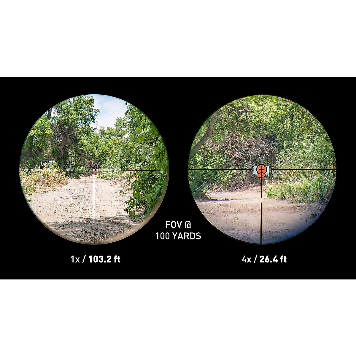 Monstrum G3 1-4x24 First Focal Plane FFP Rifle Scope with Illuminated MX1Reticle | Black