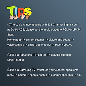 GIRKING Digital Fiber Optical to Analog 2RCA+3.5mm Jack Stereo Audio Cable for PS4,Xbox,HDTV,DVD,Headphone(10 Feet)