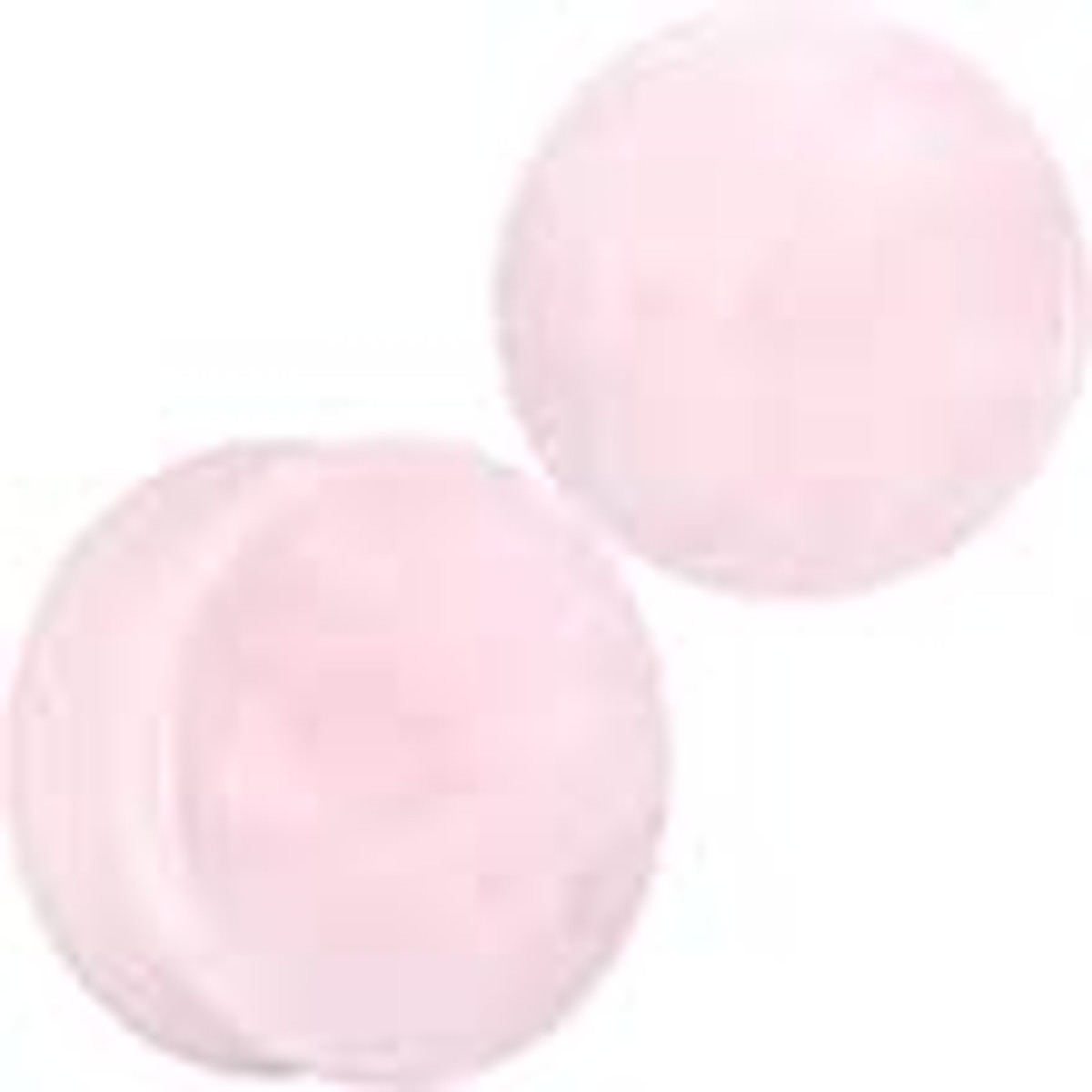 Body Candy 25mm Womens 2Pc Pink Rose Quartz Stone Double Flare Plug Earring Ear Plug Gauges Set of 2