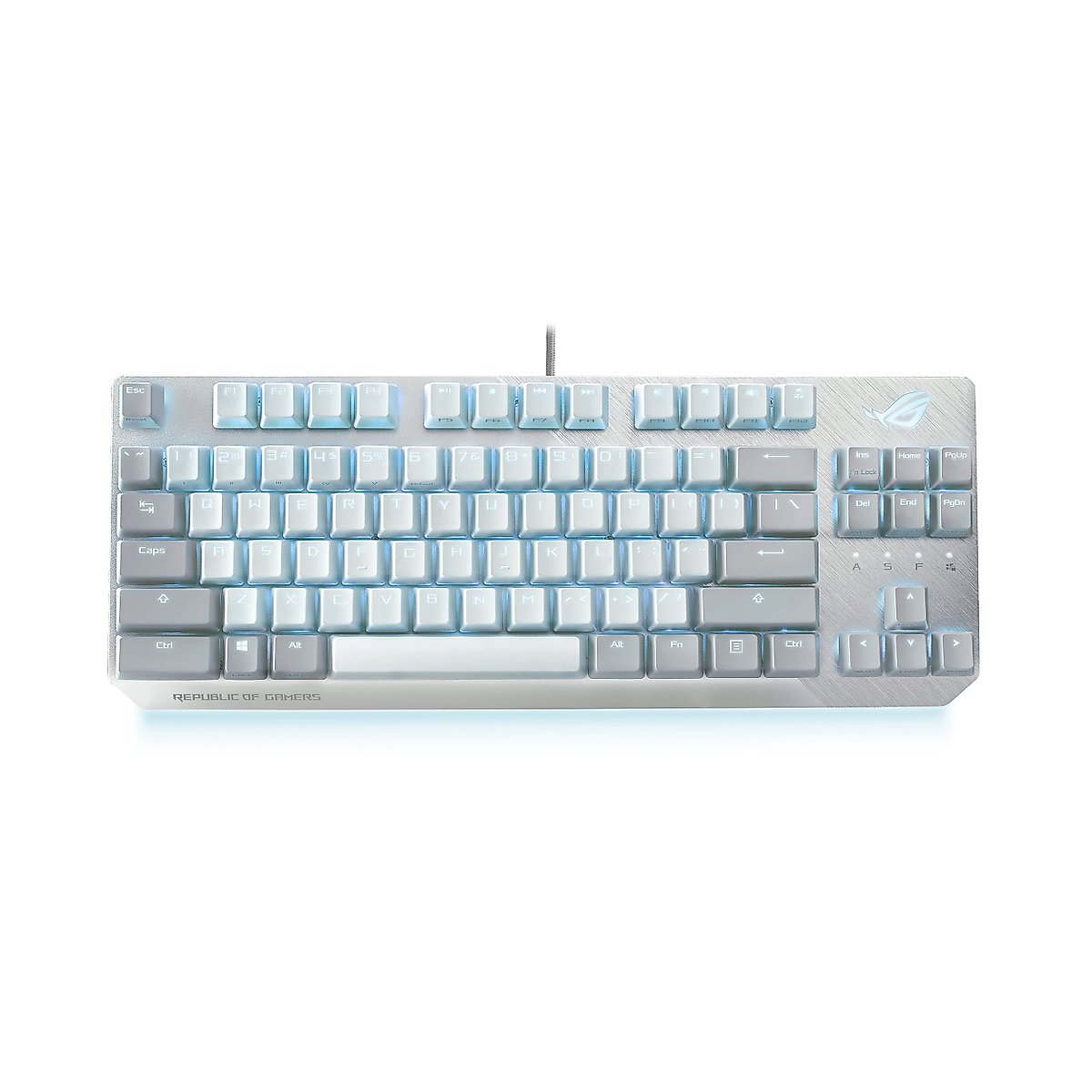 ASUS ROG Strix Scope NX TKL Moonlight White Wired Mechanical RGB Gaming Keyboard | ROG NX Red Linear Switches, Aluminum Frame, Aura Sync Lighting, Tenkeyless Design, Quick Toggle Media Keys