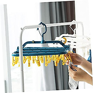 Alipis 3pcs Foldable Clothes Drying Rack Collapsible Clothes Rack Foldable Hangers Windproof Blanket Clip Laundry Hanger Drying Rack Dish Drying Rack Collapsible Foldable Household Hanger