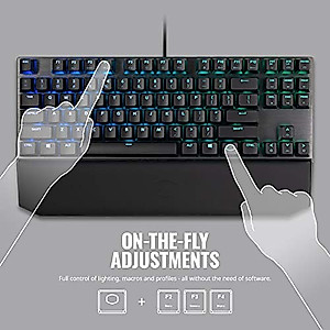 Cooler Master USB MK730 Tenkeyless Gaming Mechanical Keyboard with Brown Switches, Cherry MX, RGB Per-Key Lighting and Removable Wrist Rest