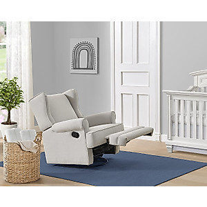 Oxford Baby Teegan Upholstered Swivel Glider & Recliner Nursery Chair, Sand