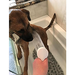 RMG Portable Hand Held Shower Sprayer for Bathtubs without Diverter - 42” Rubber Shower Hose and Sprayer - Convert Bathtub to Shower - Clamp to Secure Nozzle - Softer Rubber Connection