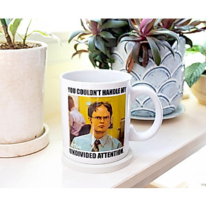 Silver Buffalo The Office Dwight Schrute Undivided Attention Ceramic Mug | Holds 20 Ounces