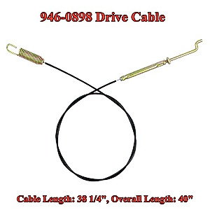 Wanotine 946-0898 Drive Cable Fits MTD Cub Cadet Craftsman Troy-Bilt Ryobi Yard Machines Bolens Yard Man Husky Snowblowers 746-0898 746-0898A 746-0898B
