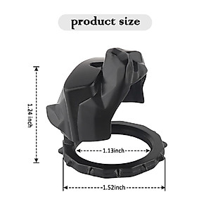 NHHC Car Push Start Button Cover,Heavy Duty Car Ignition Button Cover with Cool Dog Design for Car Decorations,Universal Car Interior Accessories Engine Start Stop Button Cover (Black)