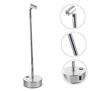 Yardenfun Led Rotating Light Tabletop Bar Spotlight Atmosphere Spotlight Lamp Stainless Steel 1600mah Bar Cafe Study Lamp