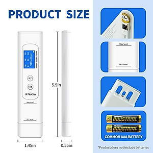 RYAKKA Drinking Water Quality Tester, 6-in-1 TDS Meter Digital Water Tester| TOC,COD,TDS,UV275,EC & Temp | Organic Contamination | Lab Grade | Well, Tap, Water Purifier & Outdoor Water Quality (White)