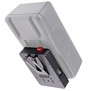 foto4easy Foto4easy V-Lock Mount Battery Power Supply Plate Adapter with D-tap for Portable Pocket Tiny Compact Nano V-Mount Battery, Black