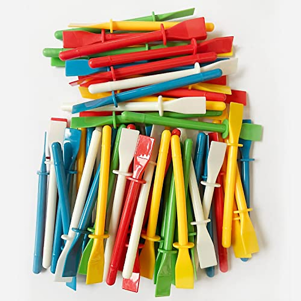 Lependor 70 Packs Glue Spreaders, Colored Plastic Glue Smear Sticks Applicator Glue Spreaders DIY Art Leather Craft Tool, Easy Clean Glue Spreaders Polypropylene Plastic - Pack of 70
