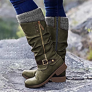 YfiDSJFGJ black leather boots boots heels warm long low high zipper casual ankle rain boots high heel split-toe outdoor biker boots thigh boots