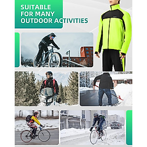 ROCKBROS Cycling Jackets for Men Winter Bike Jackets Thermal Windproof Jacket Cold Weather Cycling Hiking