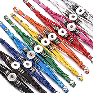 Lovglisten 10pcs Bracelet Bangle for 18mm Snap Button Jewelry (3)