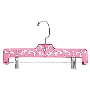 Boutique Pink Carved Plastic Pants Hangers - Pack of 50