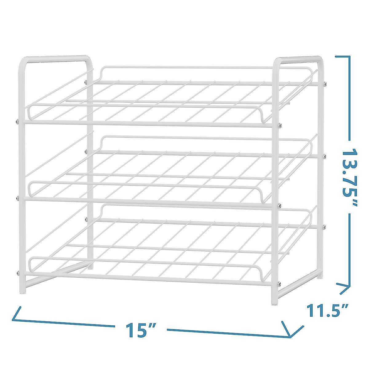Simple Trending Can Rack Organizer, Stackable Can Storage Dispenser for Kitchen Cabinet or Pantry, White