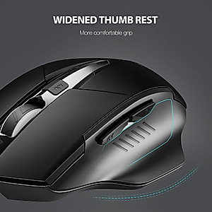 INPHIC Wireless Mouse Rechargeable, 700mAh, with USB Receiver, 6 Buttons, Ergonomic for Laptop, Computer, Mac, PC etc.