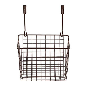Spectrum Grid Over The Cabinet Wire Storage Basket Large (Bronze) - Organizer for Bathroom, Kitchen, Under Sink, Pantry, Hair Tools, & More