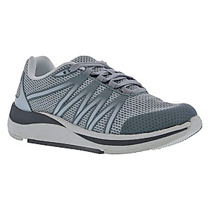 Drew Women's Balance Comfortable Athletic Sneakers with Arch Support - Women's Wide Extra Wide Shoes Grey Mesh Combo 7 WW US