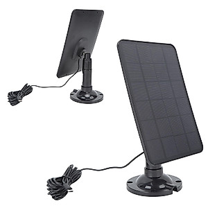 Solar Panel, High Temperature Resistant 10W 5V Type C Interface Solar Panel Charger Black for Surveillance Camera