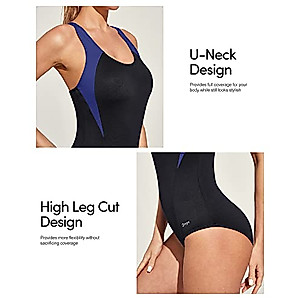 IUGA Athletic Swimsuits for Women Adjustable Racerback One Piece Swimsuit Training Swimsuits for Women Tummy Control